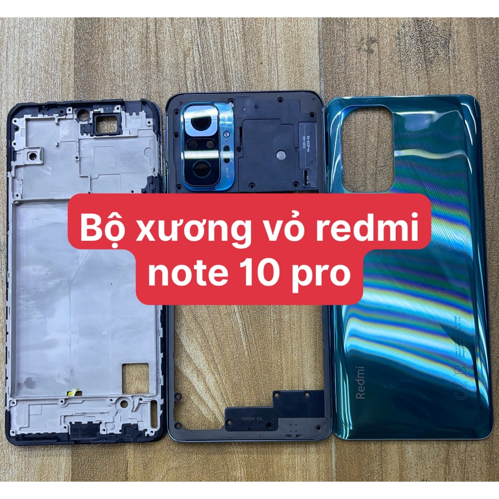 BỘ XƯƠNG + VỎ+KHAY SIM+KÍNH CAMERA+PHÍM ĐIỆN THOẠI XIAOMI REDMI NOTE 10 PRO | Shopee Việt Nam