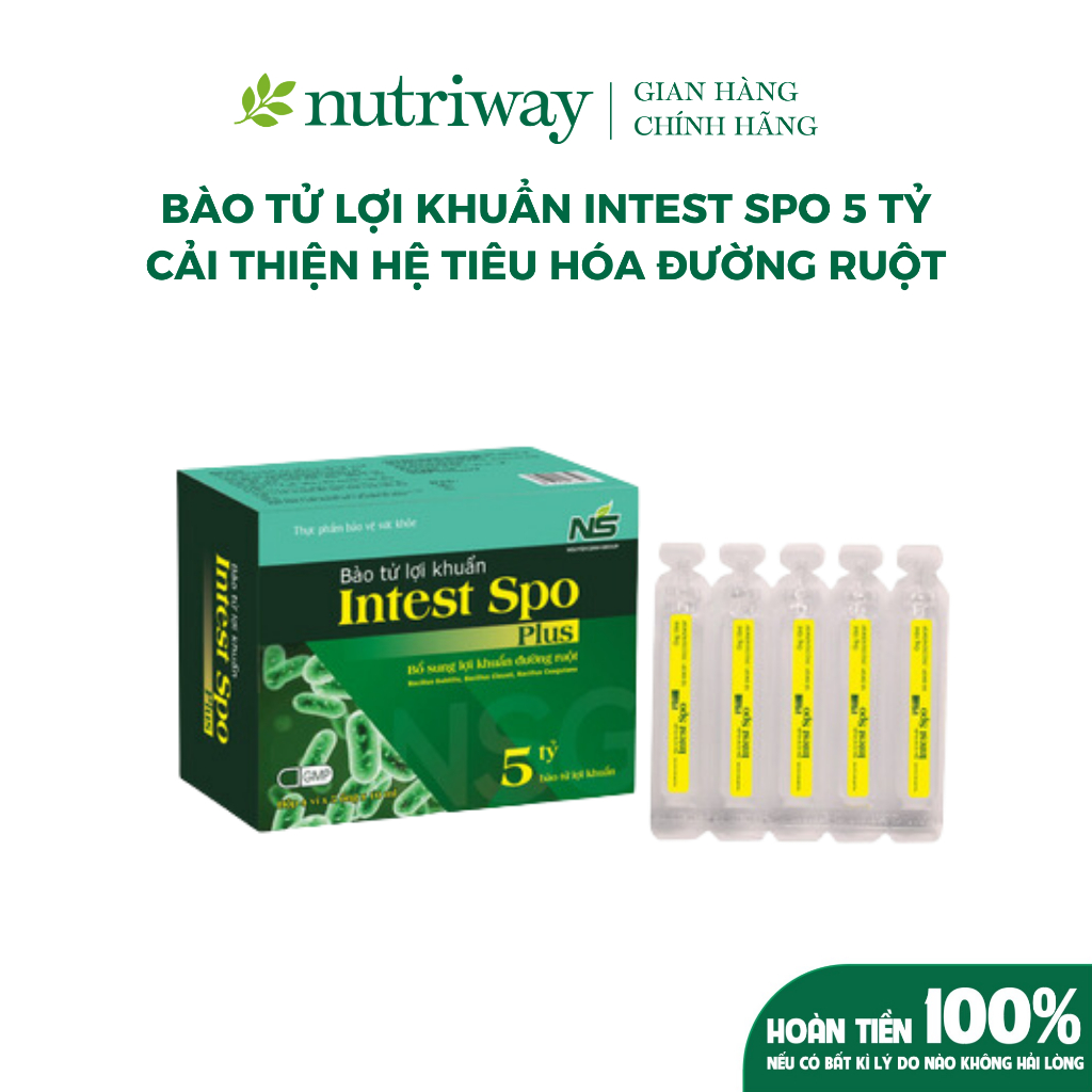 Ống uống Bào tử lợi khuẩn Intest Spo Plus cung cấp 5 tỷ lợi khuẩn cho ...