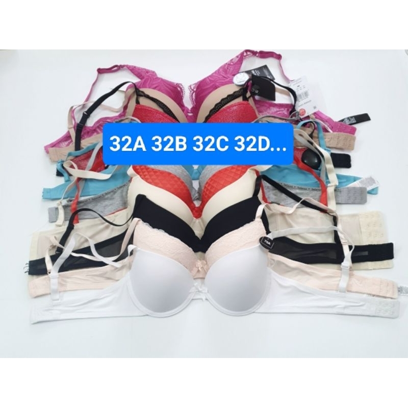 (Hàng Xuất-size 32A 32B 32C 32D) Áo lót có gọng đệm mỏng, đệm vừa- áo ngực có gọng mút mỏng ...