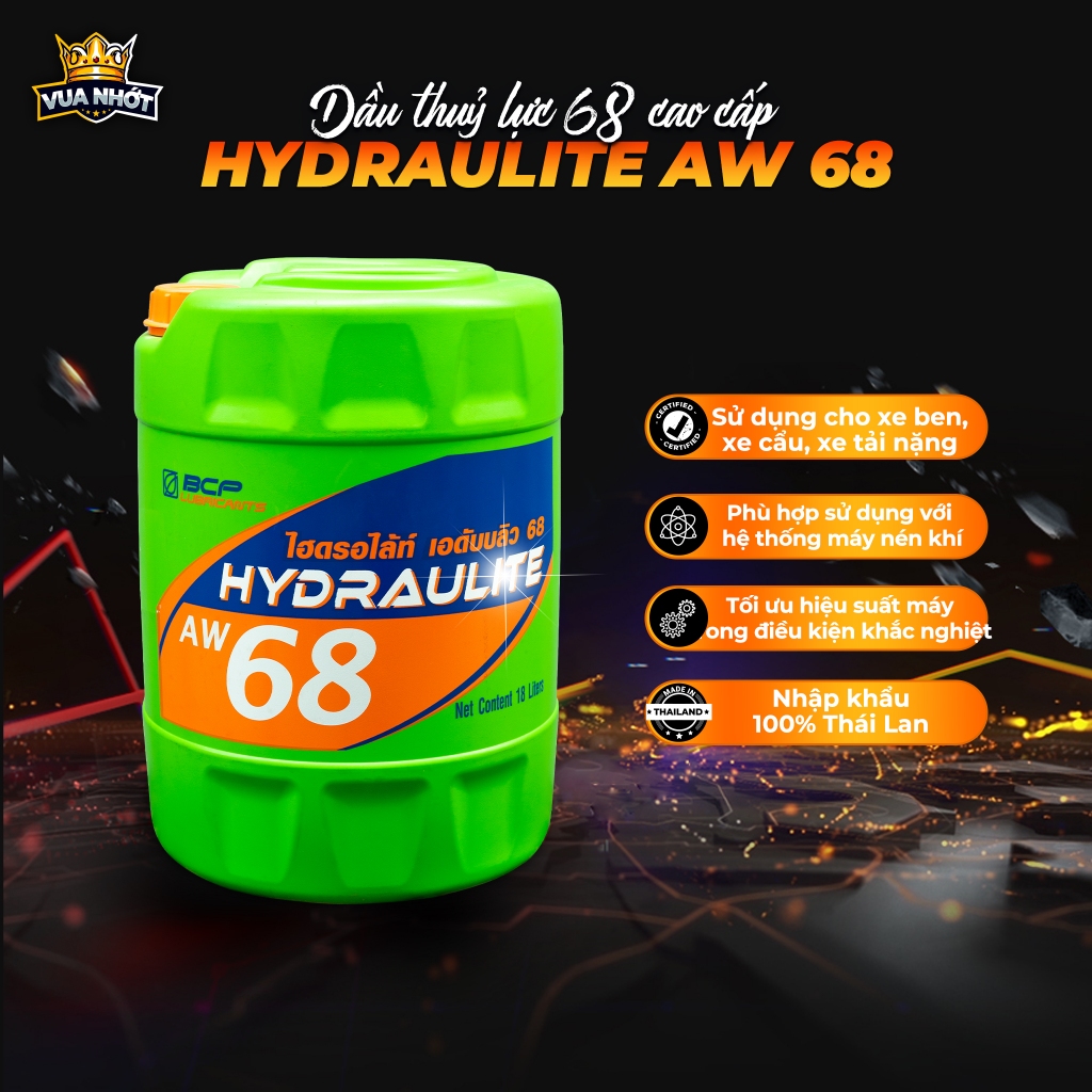 Dầu Nhớt Thủy Lực BCP Thái Lan Hydraulite AW68/46 Cao Cấp Thùng/Xô 18 ...
