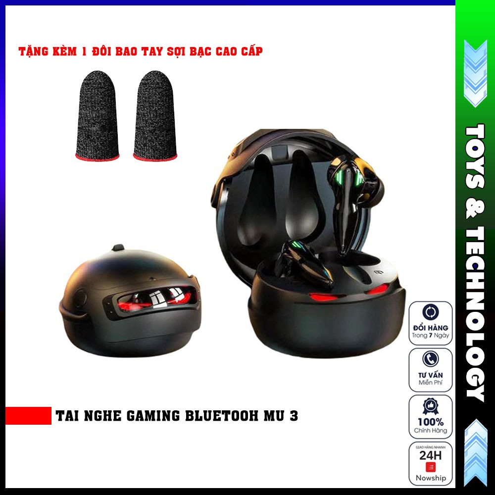 Tai Nghe Bluetooth Gaming MU 3 Chính Hãng Hình Nón PUBG V5.3- Âm Thanh ...