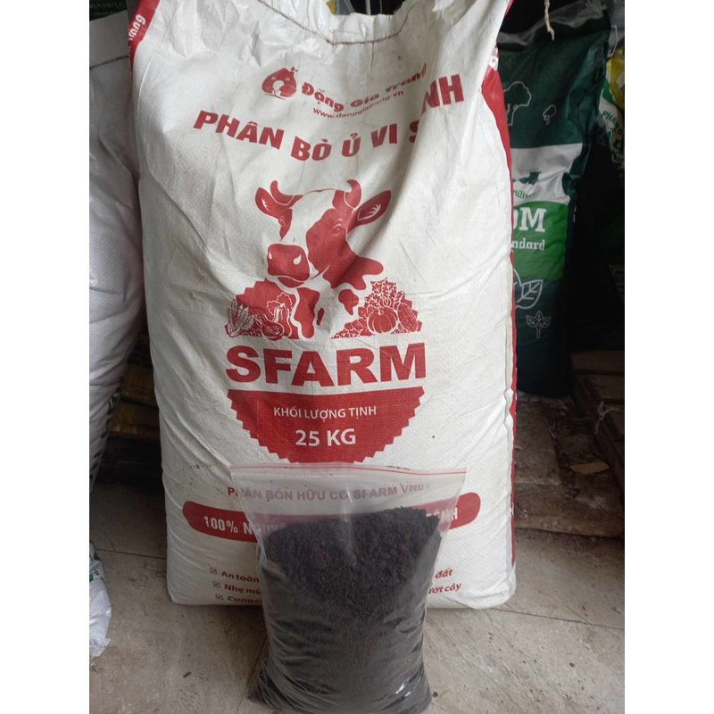 Phân bò ủ vi sinh đặng gia trang Sfam 2kg túi zip đóng tư bao nguyen khối 25 kg | Shopee Việt Nam
