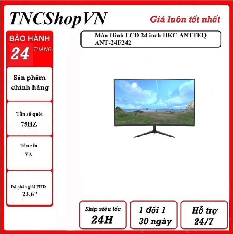Màn Hình LCD 24 Inch HKC ANTTEQ ANT-24F242 (FHD/ 75Hz/ 8Ms/ Cong ...