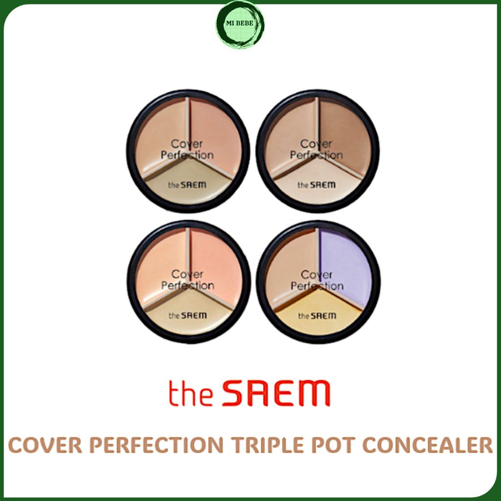 Triệt Sắc 3ô THE SAEM Cover Perfection Triple Pot Concealer đều màu da ...