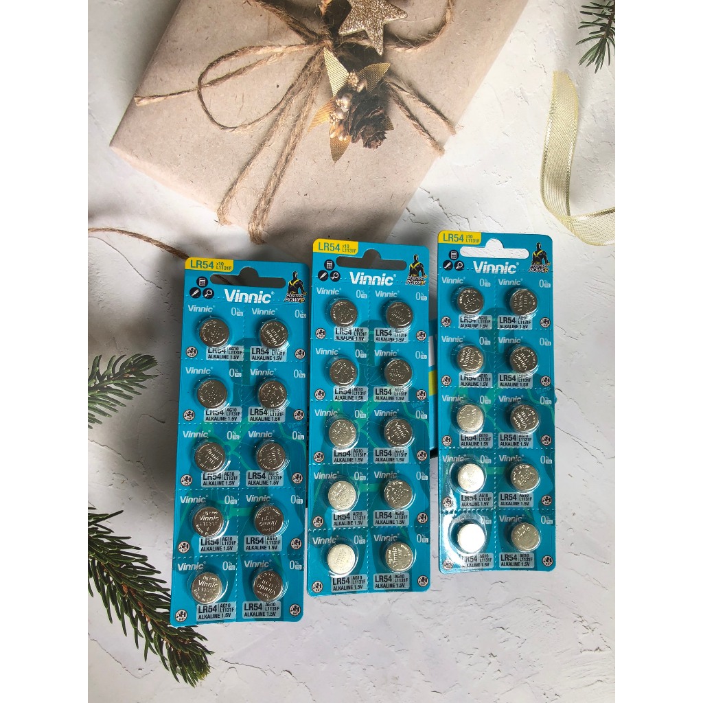 Combo 2 Vỉ 20 Viên Pin VINNIC L1131F LR54 AG10 1130 LR1130 1131 1,55V ...