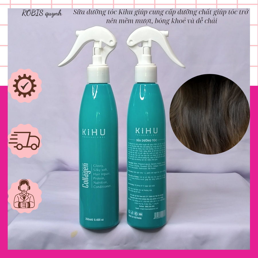 Sữa Dưỡng 2 Lớp Phục Hồi Tóc Hư Tổn Kihu Hương Nước Hoa 250g (hàng ...