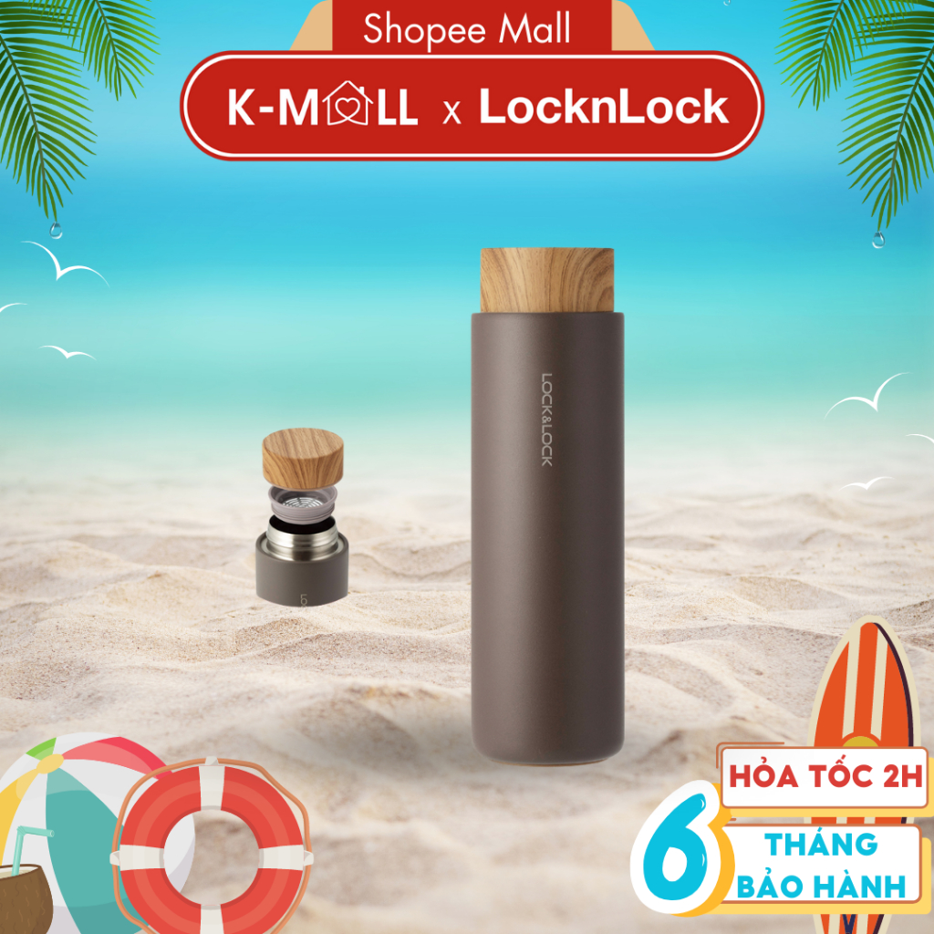 Bình giữ nhiệt LocknLock Flat Tumbler 400ml LHC4227 , có khay lọc trà ...