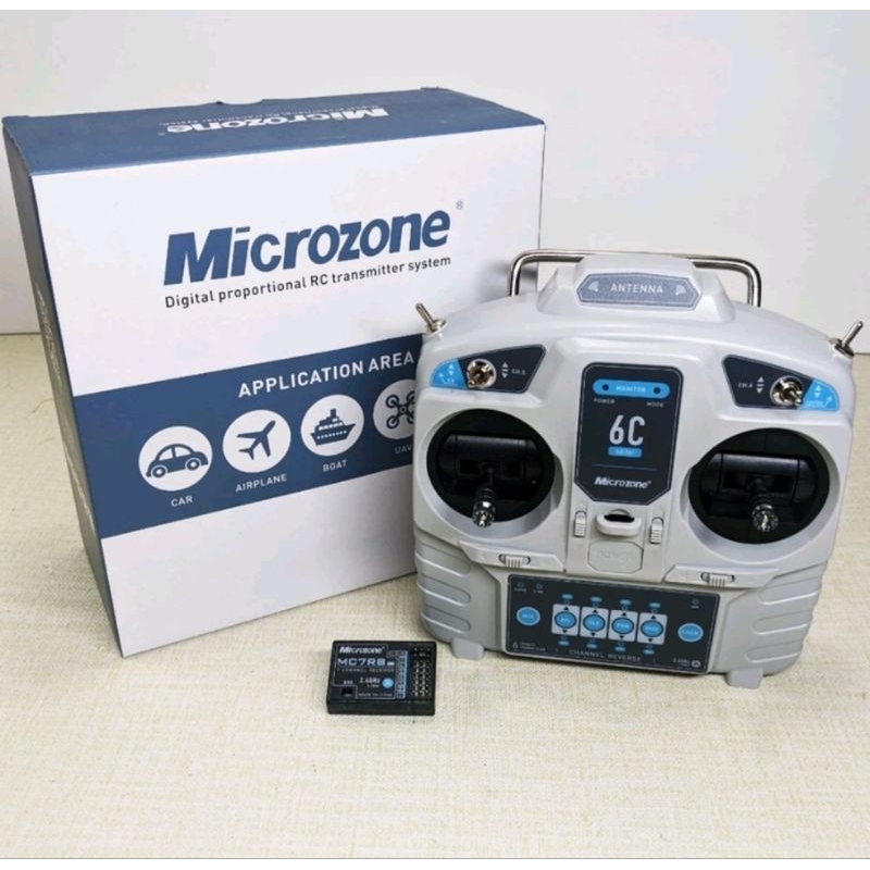 Tay điều khiển MC6C Microzone mini + mạch thu MC7RBv2/MC7REv2 | Shopee ...