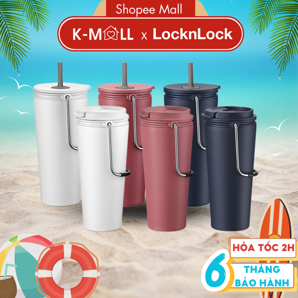 Ly giữ nhiệt LocknLock Bucket Tumbler 540ml LHC4268 LHC4269 , thép không gỉ , có quai xách - K ...