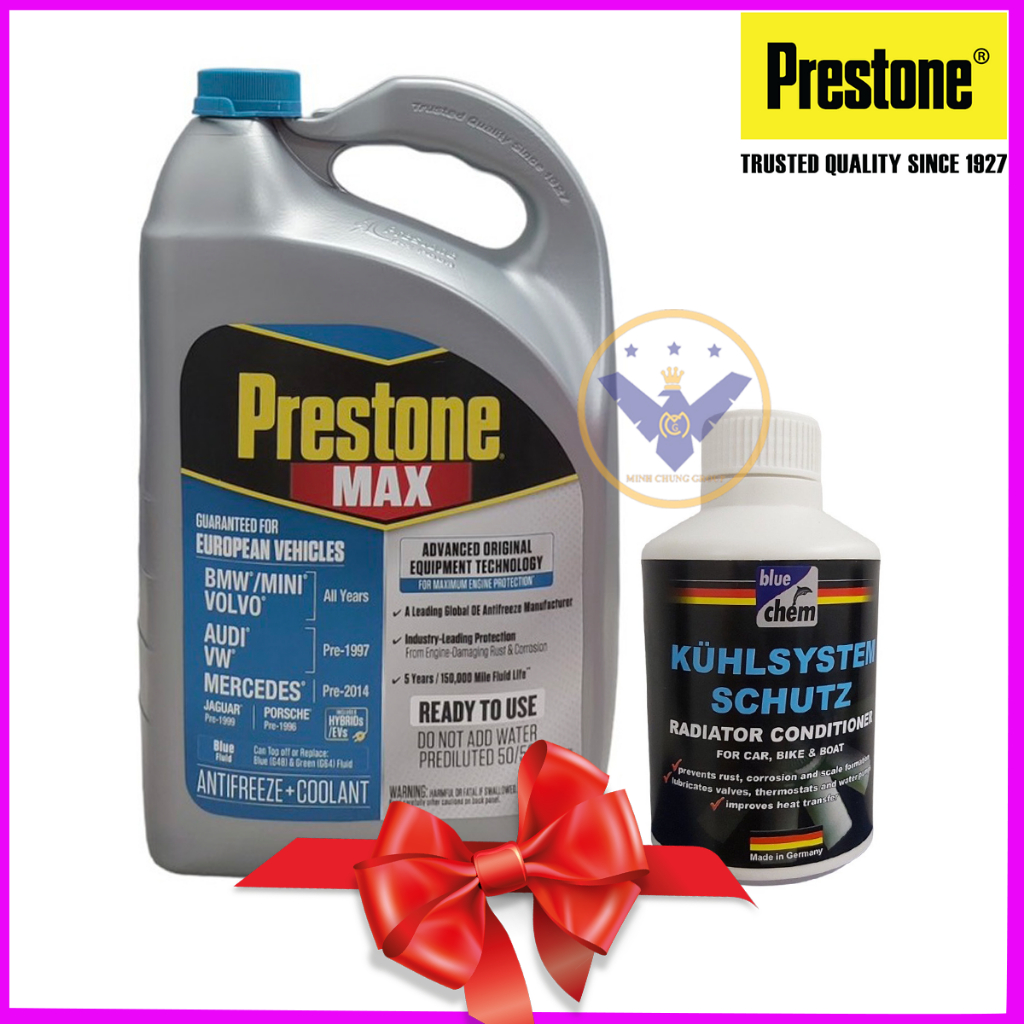 COMBO nước làm mát động cơ ô tô màu xanh dương PRESTONE MAX EUROPEAN 3 ...