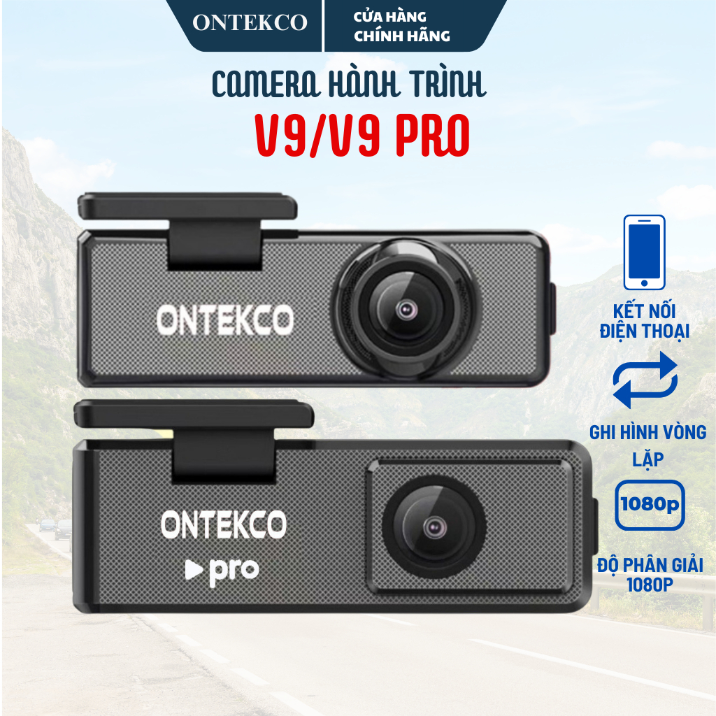 Camera hành trình ONTEKCO V9/V9 PRO có wifi - Xem video qua app điện thoại và màn android ...