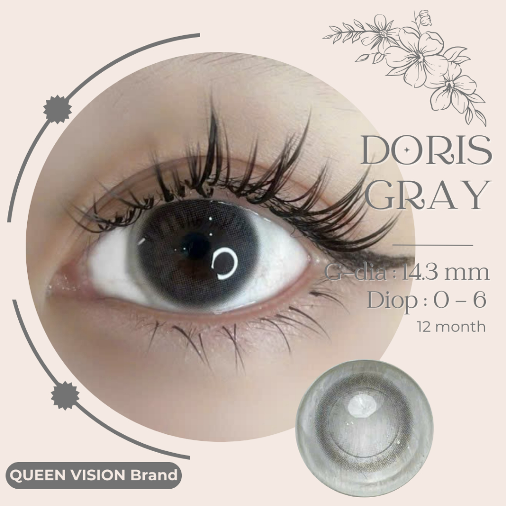 [DORIS GRAY] Kính áp tròng Queen Vision Hàn Quốc chính hãng. | Shopee ...