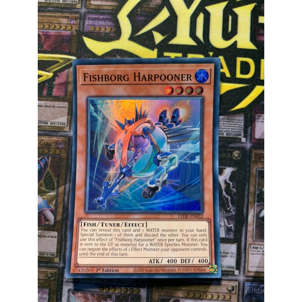 Thẻ bài yugioh chính hãng Fishborg harpooner lede-en032 | Shopee Việt Nam