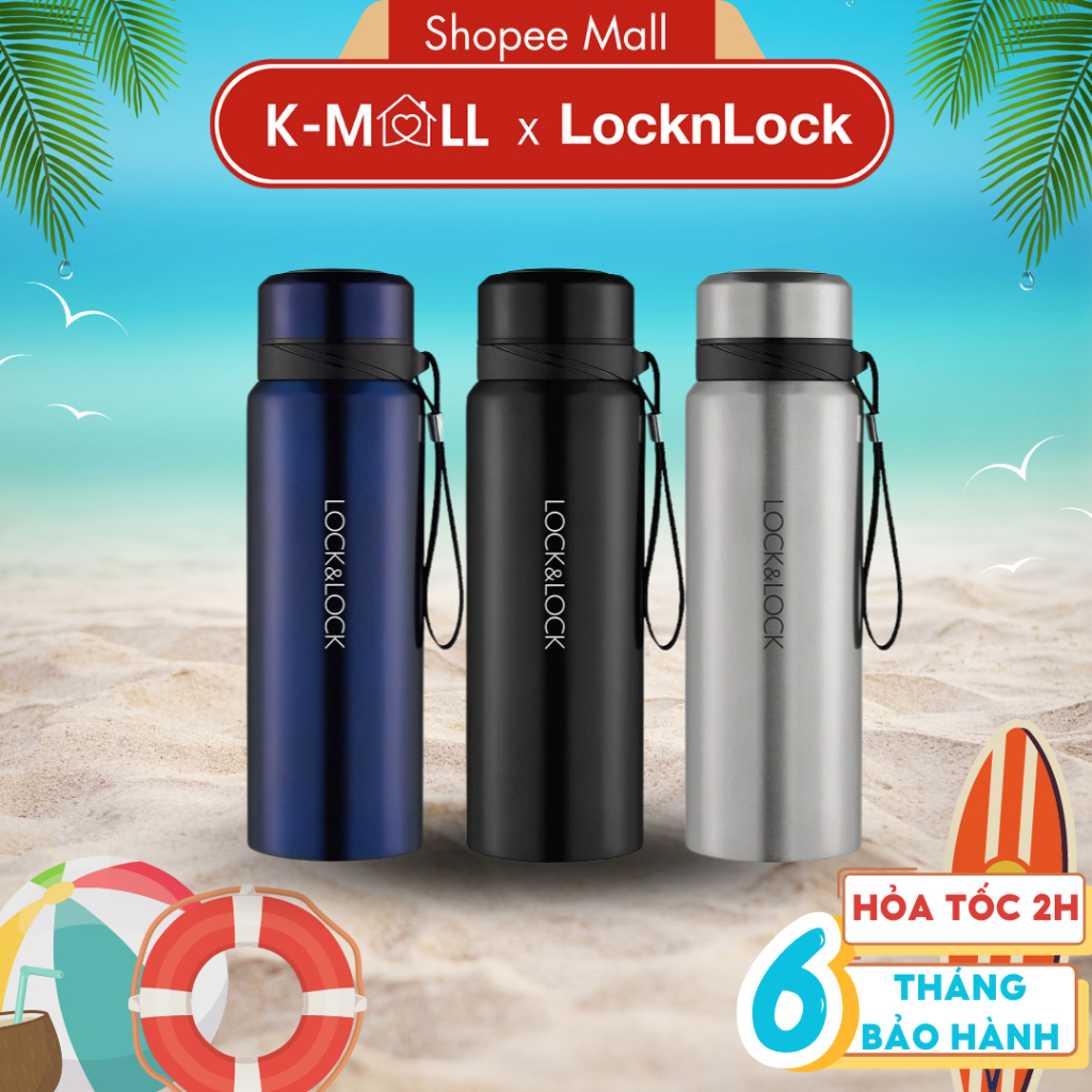 Bình giữ nhiệt LocknLock 800ml Vacuum Bottle LHC6180 3 màu , Có khay ...