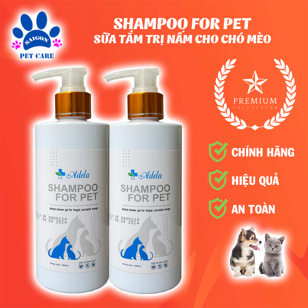 Sữa tắm SHAMPOO FOR PET trị nấm, viêm da, phòng ve rận cho chó mèo ...