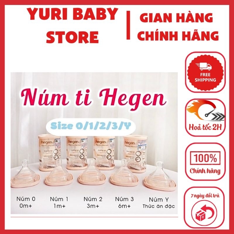 Núm ti Hegen chính hãng đủ size 0/1/2/3/Y | Shopee Việt Nam