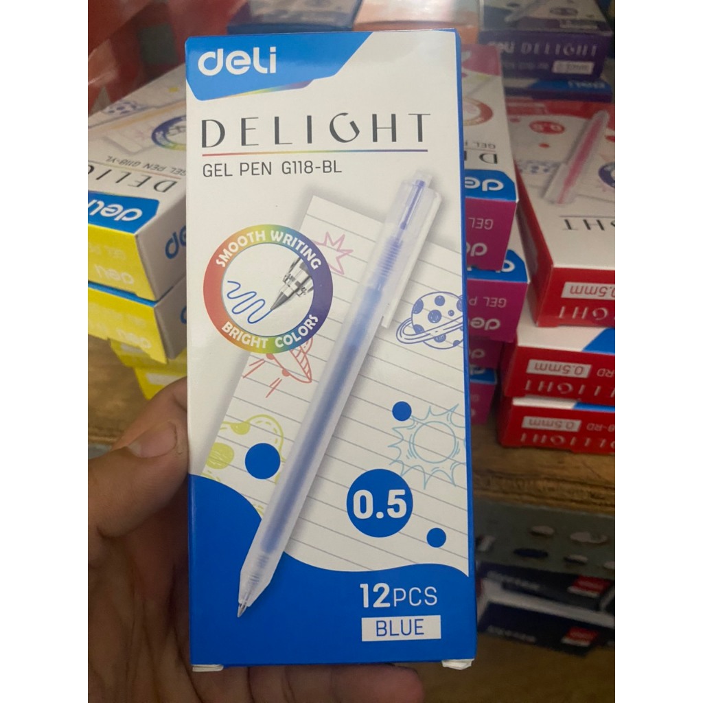 Combo 6/12 Cây ( Có Bảng Màu ) Bút bi nước mực gel bấm nhiều màu 0.5mm ...