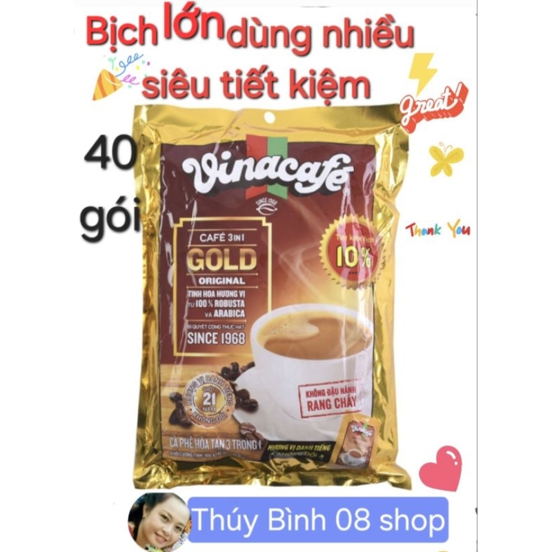 Cà Phê Sữa Vinacafe Gold Original 40 Gói*20G | Shopee Việt Nam