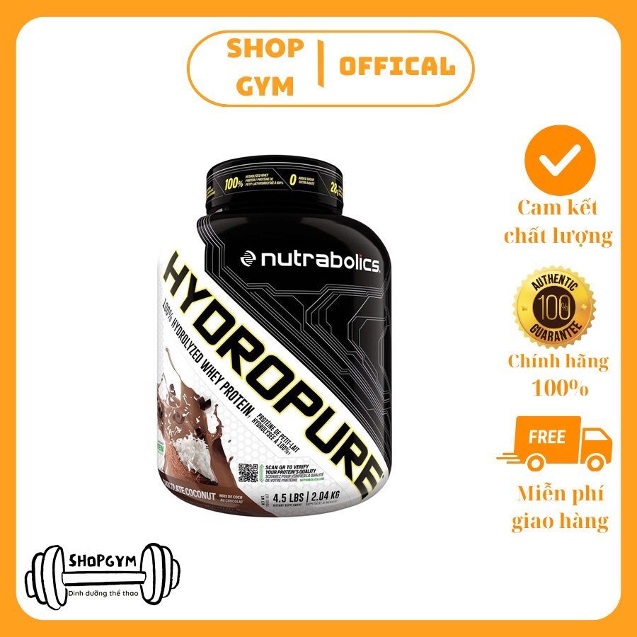 Nutrabolics Hydropure 4.5 Lbs, 57 Servings, bột Whey protein tăng cơ ...