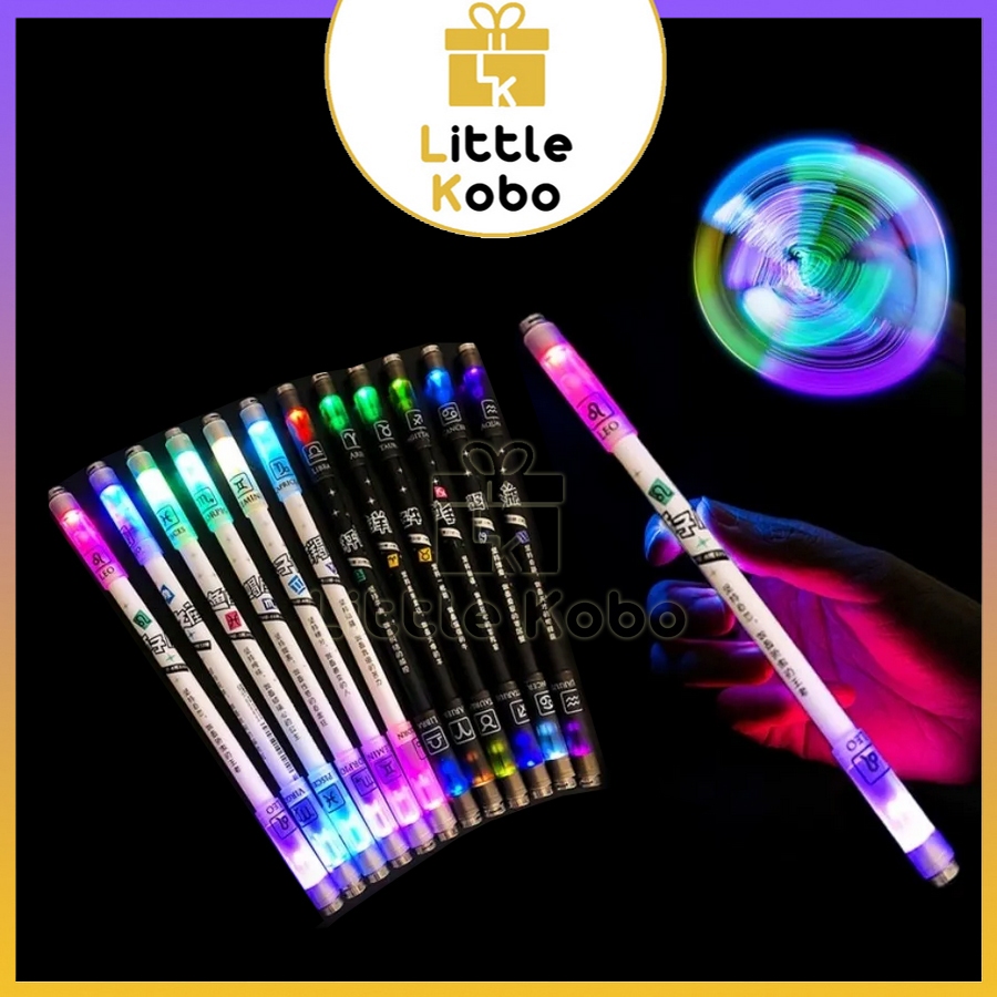Bút Quay Nghệ Thuật Có Đèn Phát Sáng Pen Spinning Quay Bút Led Sẵn Pin ...