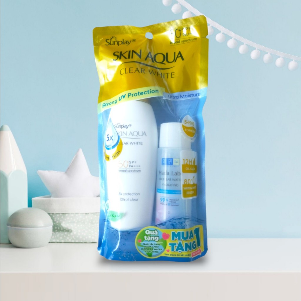 [KCN 55g tặng tẩy trang] Sữa chống nắng sáng mịn da Sunplay Skin Aqua ...
