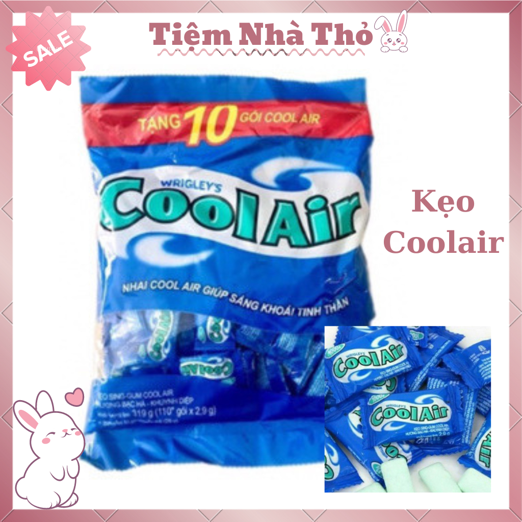 Kẹo Cao Su Cool Air Mát Lạnh Bạc Hà, Gói To 110 Viên, Gói Bé 50 Viên ...