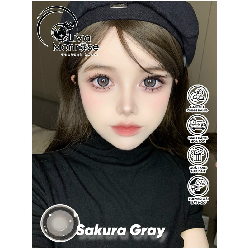 MẪU LENS SAKURA GRAY 14.5mm | Shopee Việt Nam