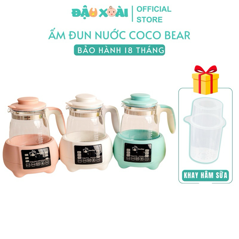 Coco Bear Bình đun nước pha sữa, Misan ấm đun nước Coco Bear hâm sữa ...