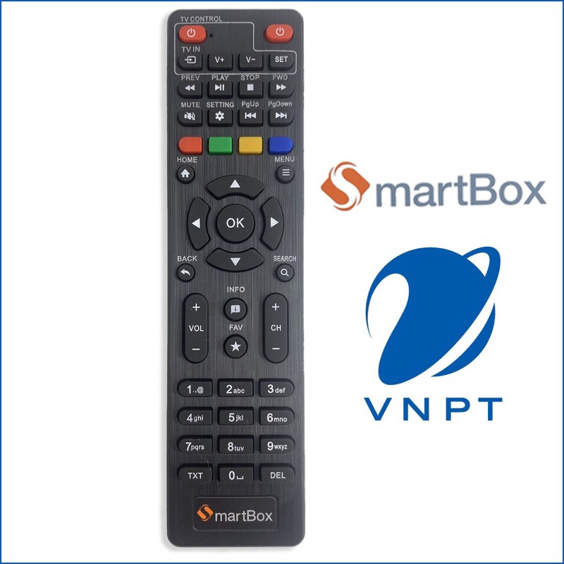 Điều Khiển Đầu Thu VNPT SmartBox -Remote dùng cho đầu thu FPT 2018 ...