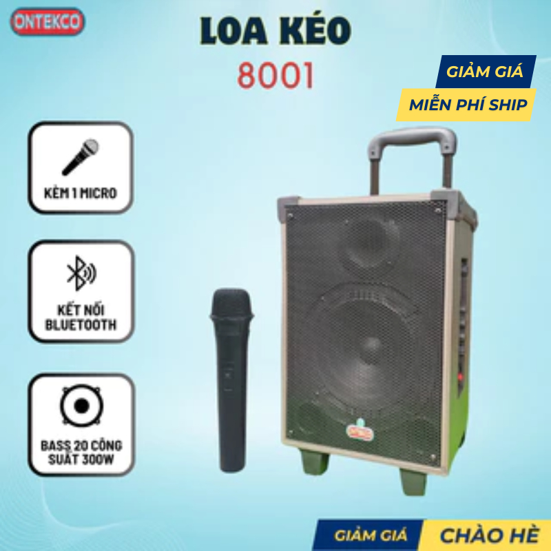 Loa Karaoke Bluetooth ONTEKCO 8001/ 8001S Chính Hãng, Giá Rẻ Bass 20 - Hát Cực Hay, Bảo Hành 12 ...