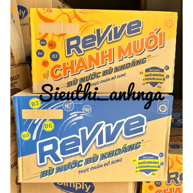 THÙNG 24 CHAI NƯỚC UỐNG ISOTONIC REVIVE CHANH MUỐI 390ML/500ml | Shopee ...