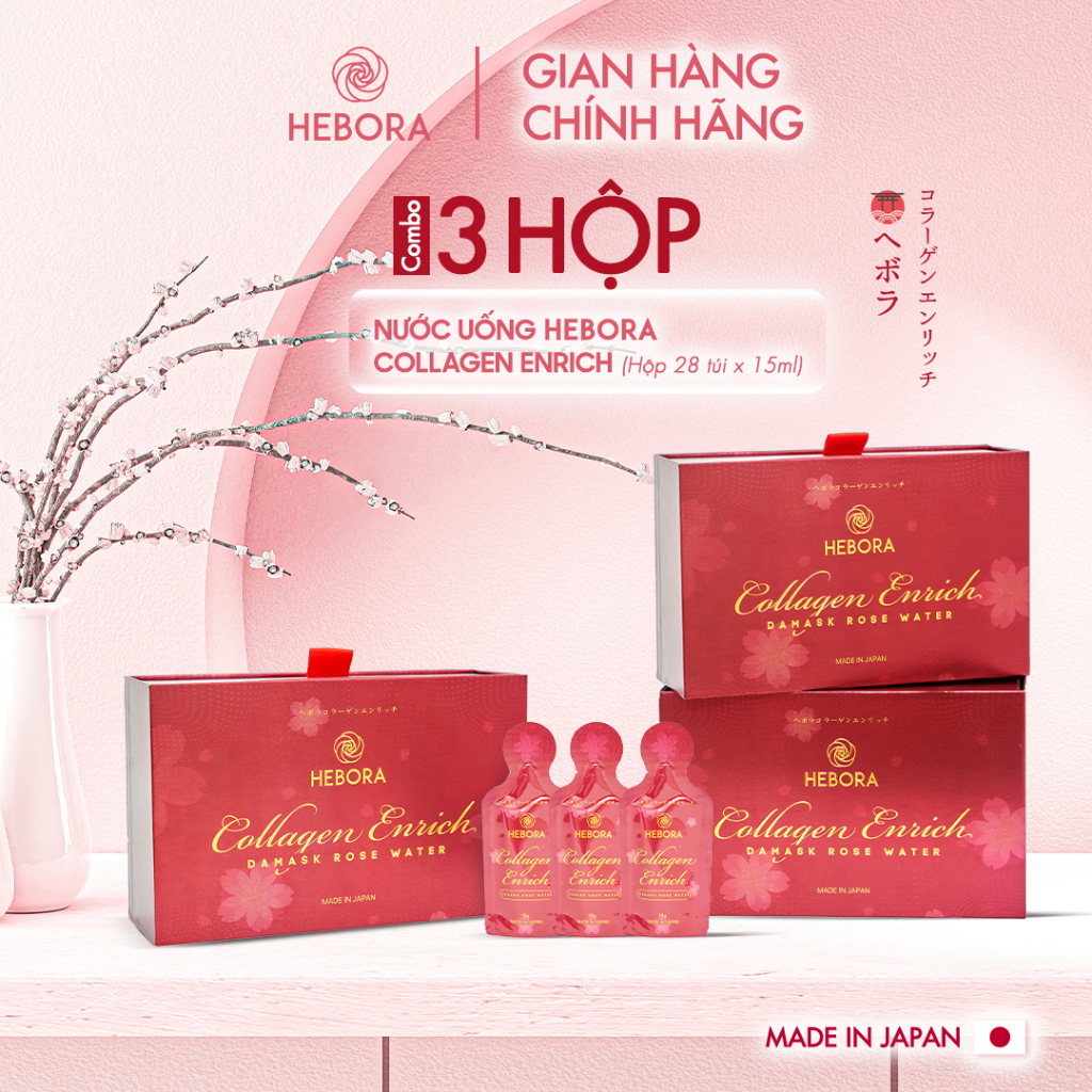 [Hebora Chính Hãng] Liệu Trình Nước Uống Hebora Collagen Enrich Damask ...