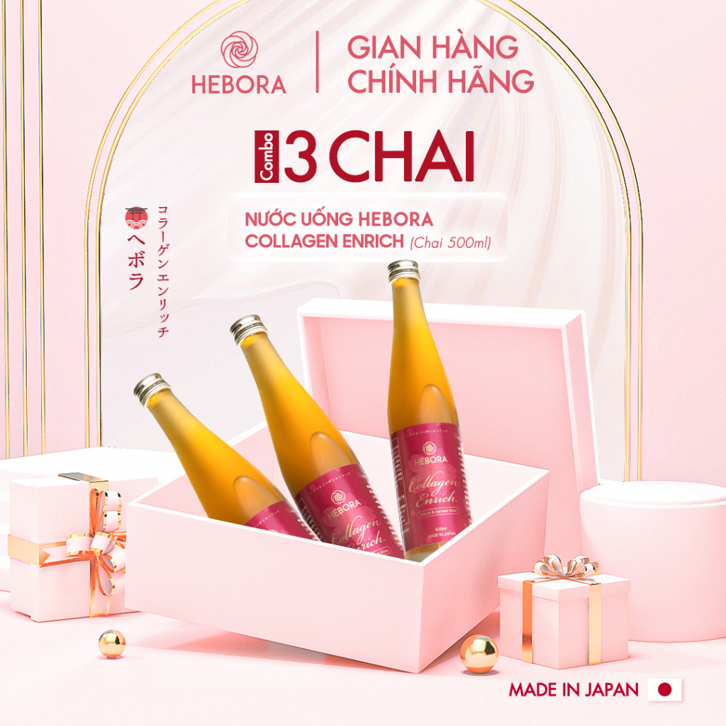 [Hebora Chính Hãng] Liệu Trình 3 Chai Nước uống Hebora Collagen Enrich ...