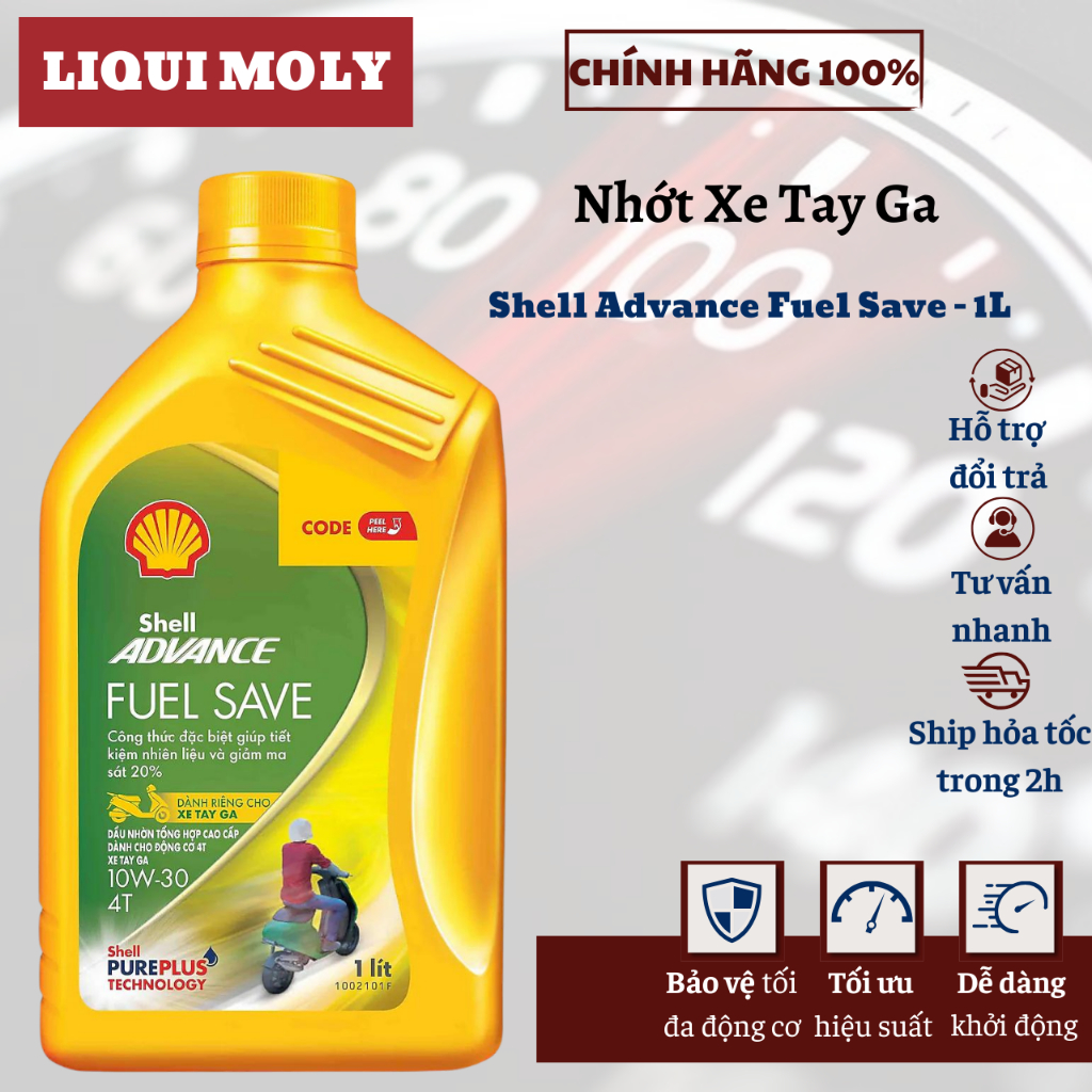 Nhớt tổng hợp Shell Advance Fuel Save 10W30 tiết kiệm nhiên liệu dành ...