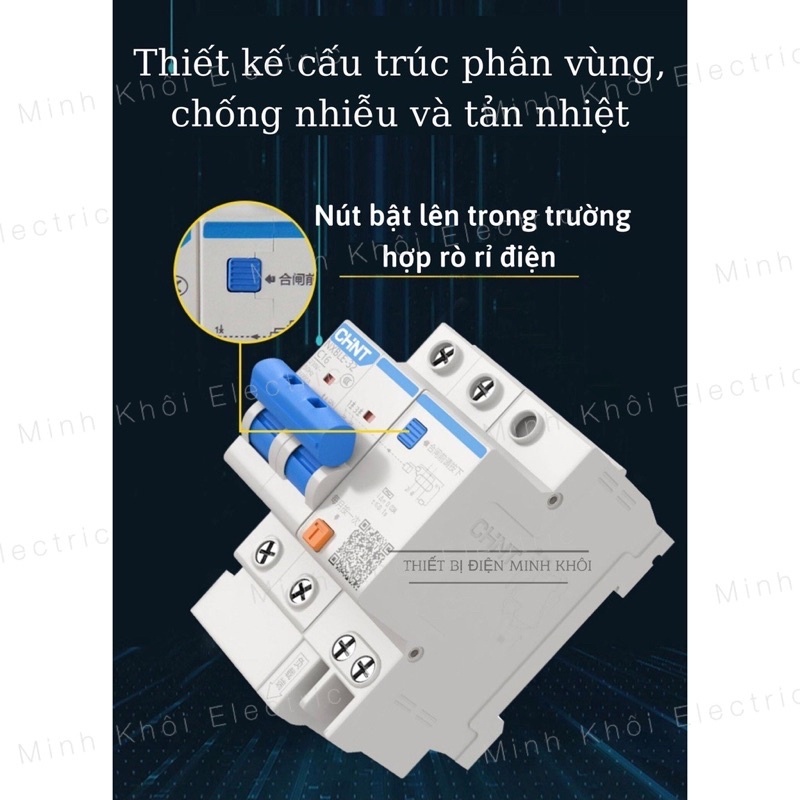 Atomat chống giật (RCBO) CHINT 2P 10A 16A 20A 32A 40A 50A 63A | Shopee Việt Nam