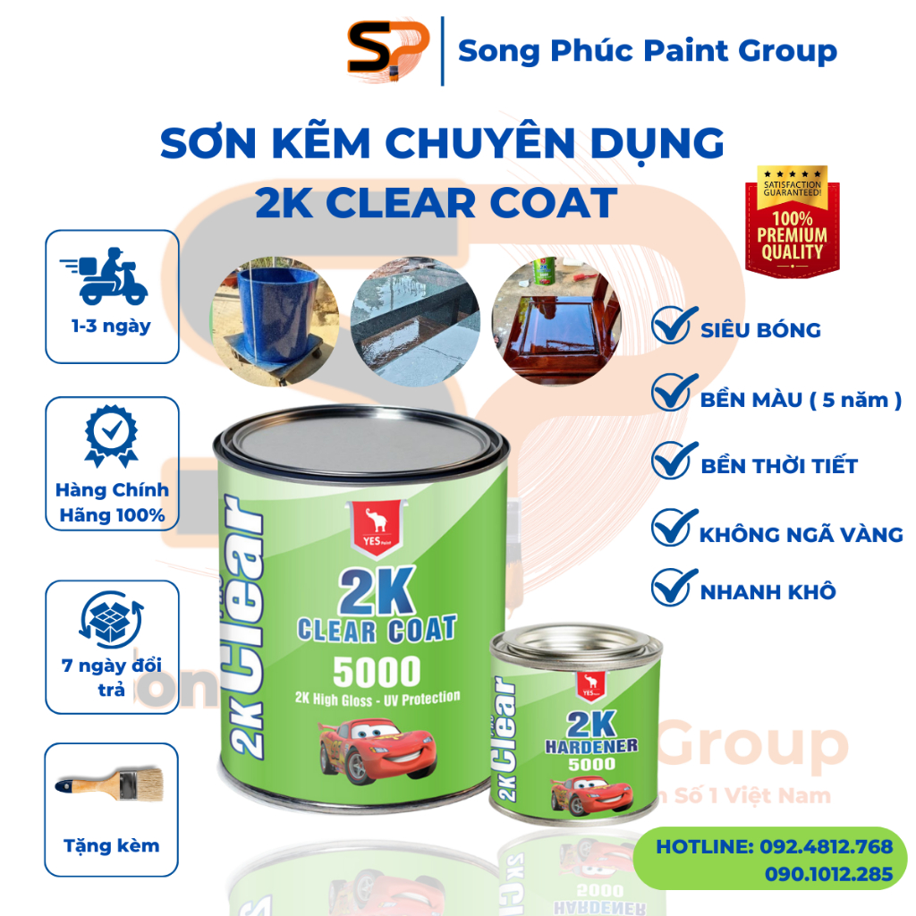 Sơn Phủ Siêu Bóng Cao Cấp 2K Clear Coat 5000 ( Dòng Phủ Bóng Siêu Tốt ...