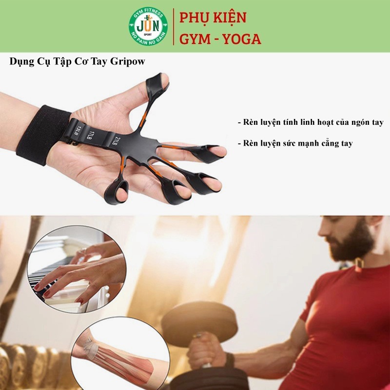Dụng Cụ Tập Cơ Tay GRIPOW Bằng Silicone, Đồ Tập Cơ Ngón Tay Cẳng Tay ...