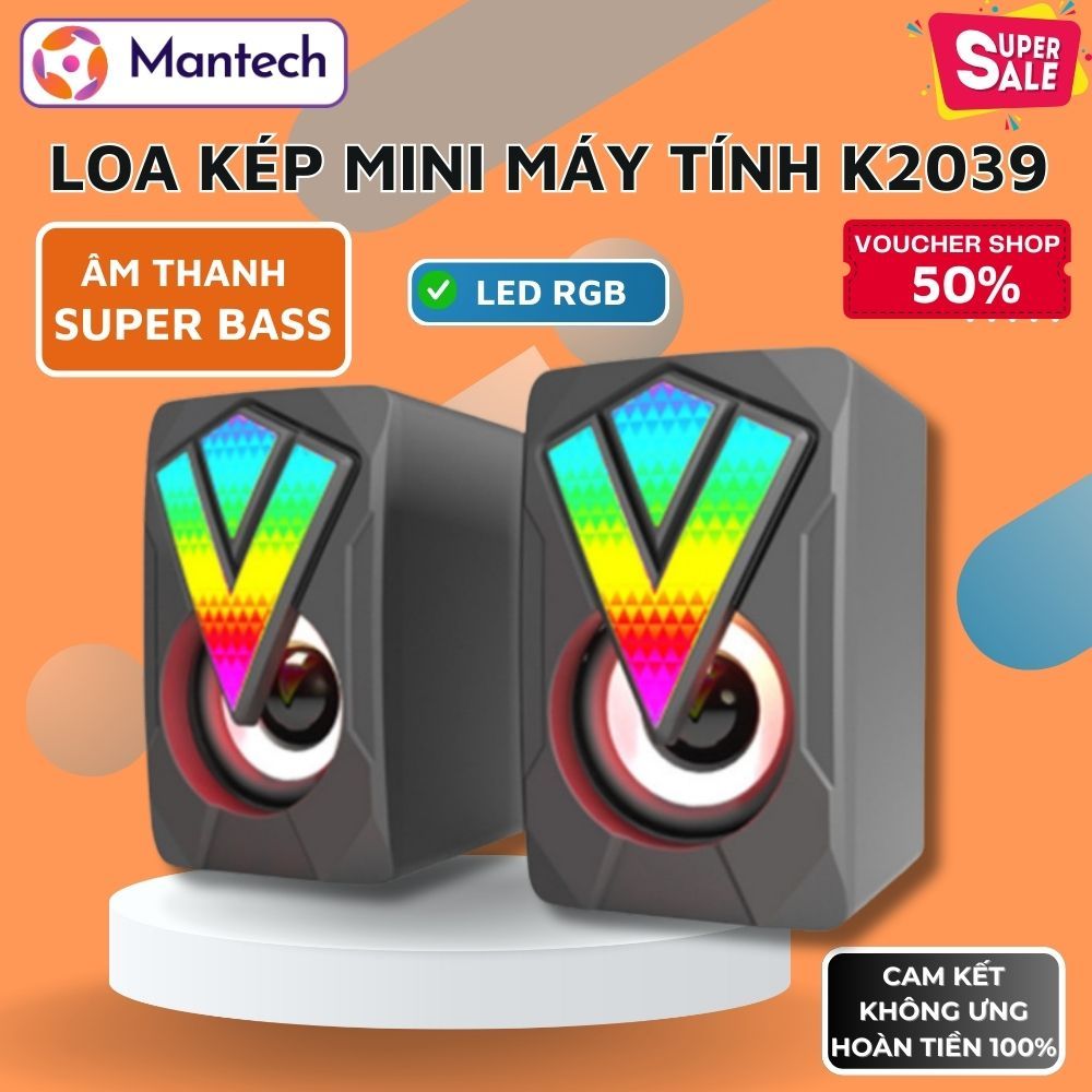Loa Máy Tính Có Dây K2039 Mini LED Âm Thanh Super Bass Nghe Nhạc Xem Phim Chỉnh Âm Lượng Cho Pc ...