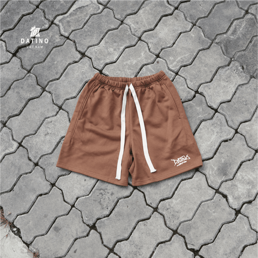 Quần short nam nữ thun chân cua DATINO Signature cotton da cá chất dày ...