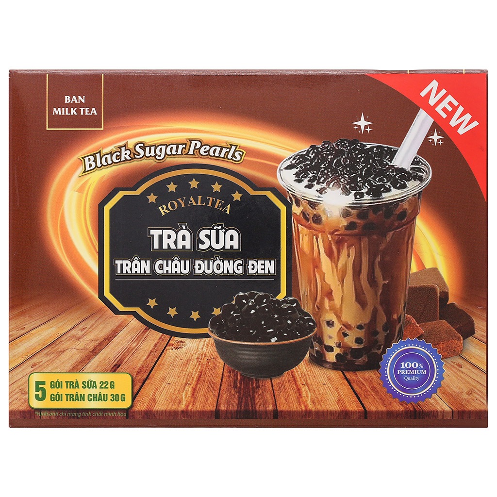 Trà sữa trân châu đường đen Ban Milk Tea 260g (5 gói trà sữa + 5 gói trân châu) | Shopee Việt Nam