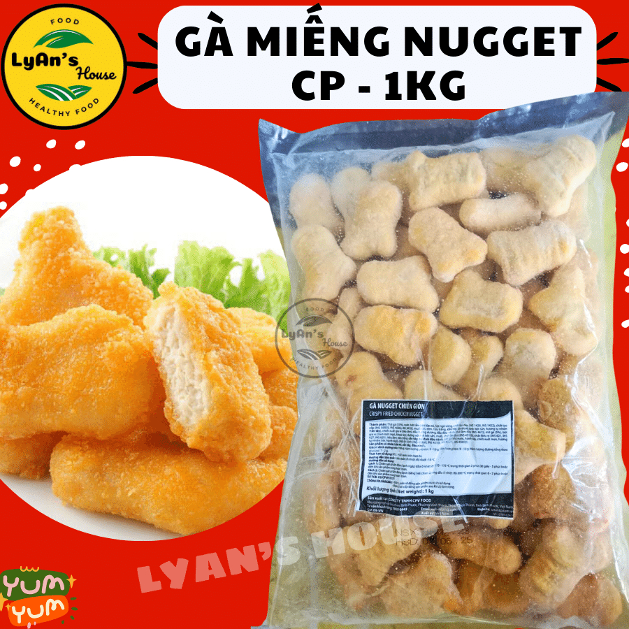 (Hỏa tốc HCM) GÀ NUGGET MIẾNG CP 1kg CHIÊN GIÒN Gà rán CP Ngon như KFC ...