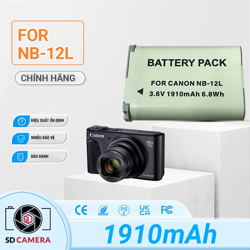 Pin NB-12L cho Canon PowerShot G1X G1X Mark II PowerShot N100 iVIS mini ...