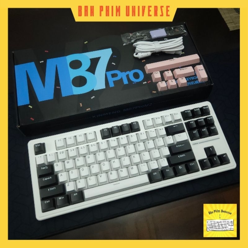 Bàn phím cơ xinmeng m87 v2 pro - bàn phím cơ không dây m87 3 chế độ kết nối, hotswap, mạch xuôi ...