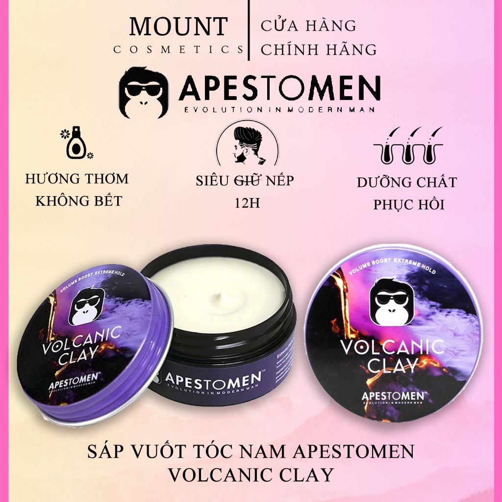 Sáp Vuốt Tóc Nam Apestomen Volcanic Clay / Apestomen Cola Pomade Chính ...