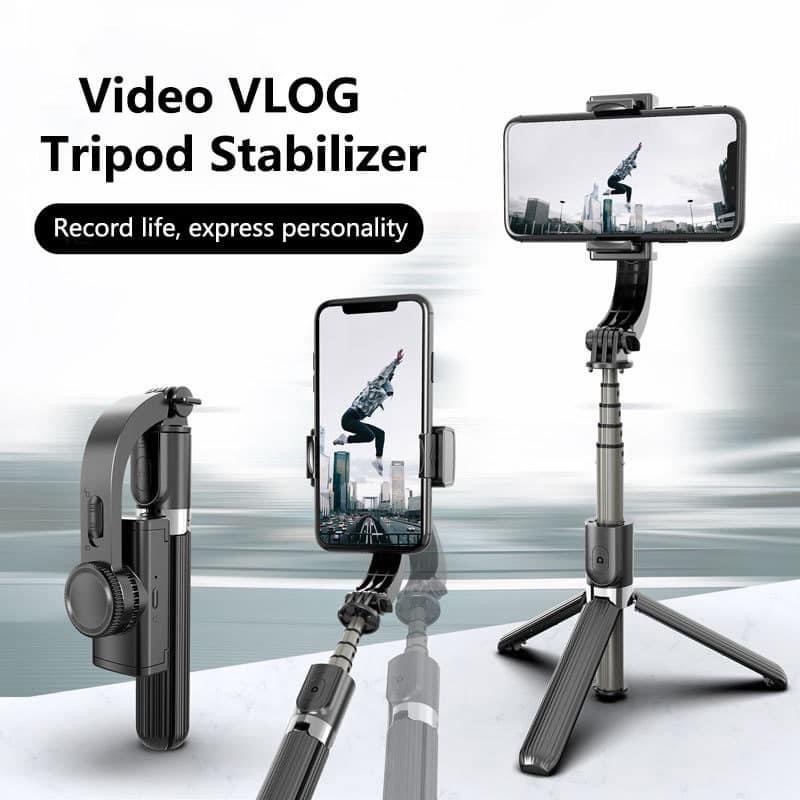 Gimbal L08 Selfie Stick Tripod - Tay cầm chống rung điện tử có Bluetooth - có chân đỡ tự đứng ...
