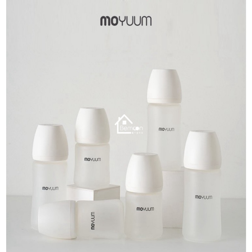 Bình Sữa Moyuum Thuỷ Tinh Tráng Silicone ( 150ml/240ml ) | Shopee Việt Nam