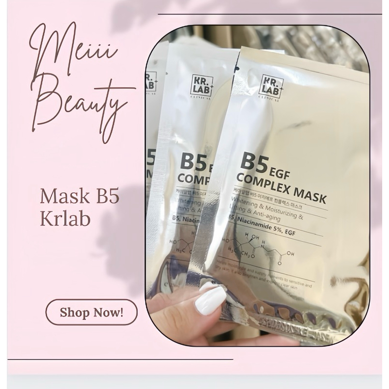 Mặt nạ Mask B5 kr.lab B5 niacinamide EGF complex mask giúp cấp ẩm dưỡng ...