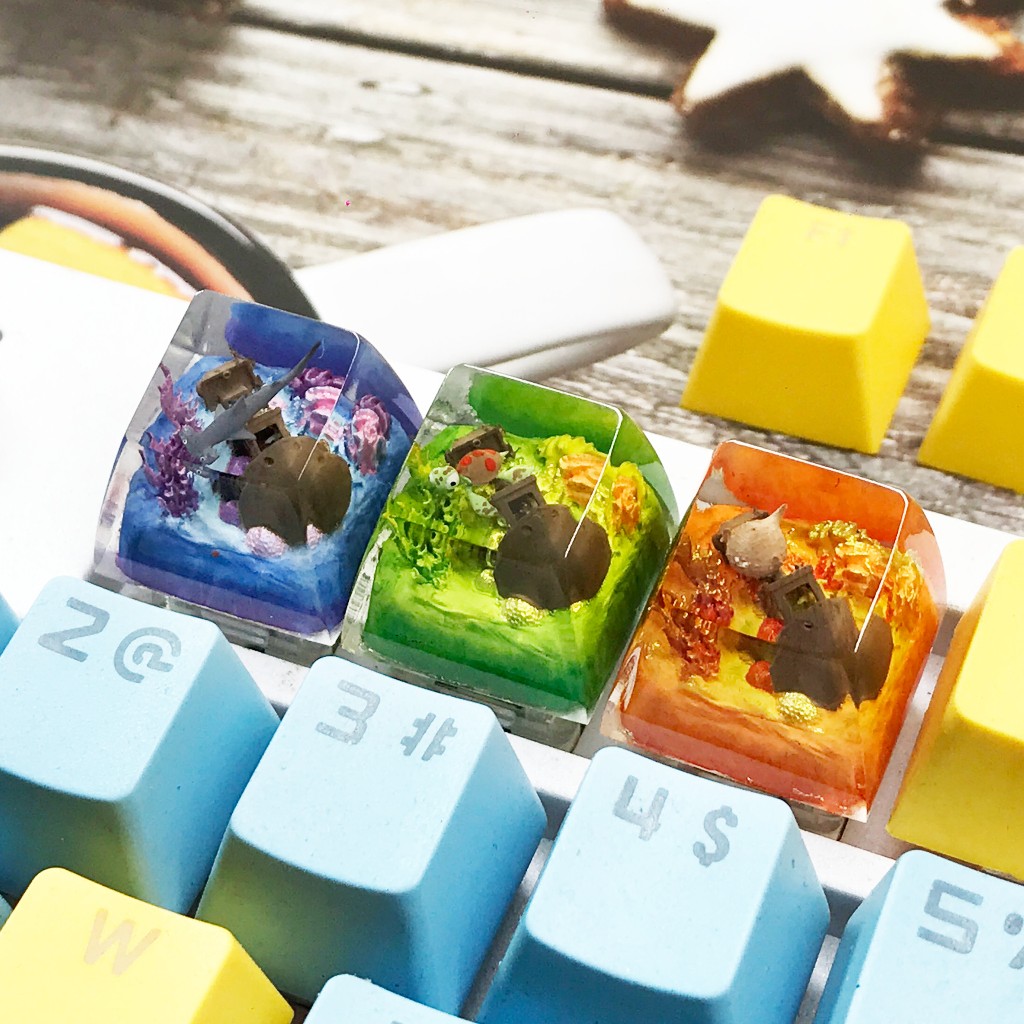 Nemo keycap, squirt, bloat, anchor, keo resin, nút bàn phím máy tính, keycap thủ công, 1u keycap ...
