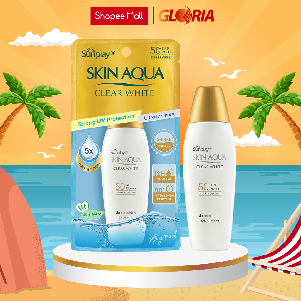 Kem Chống Nắng Sunplay Nắp Đồng Kiềm Dầu Trắng Da - Sunplay Skin Aqua ...