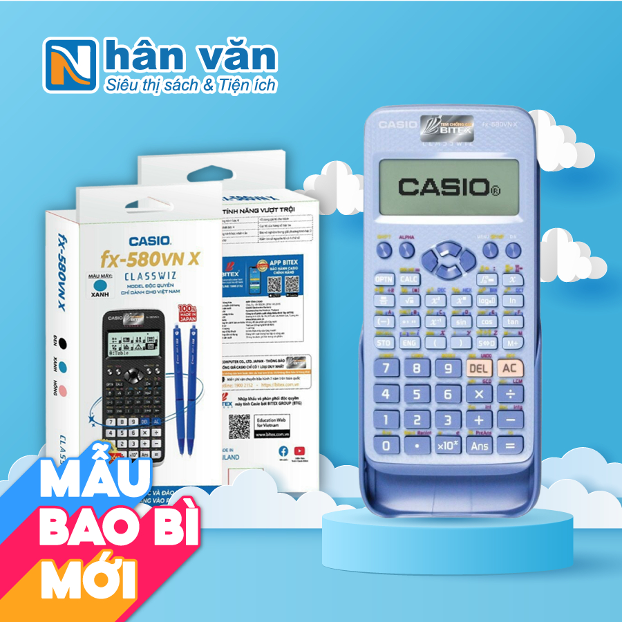 Máy Tính Casio FX580 VN X - Màu Xanh - Bảo Hành 7 Năm | Shopee Việt Nam
